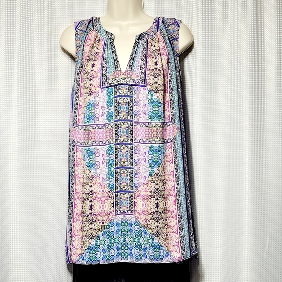 Rose & Olive | Tops | Rose Olive Colorful Light Airy Tunic Womens 2x ...